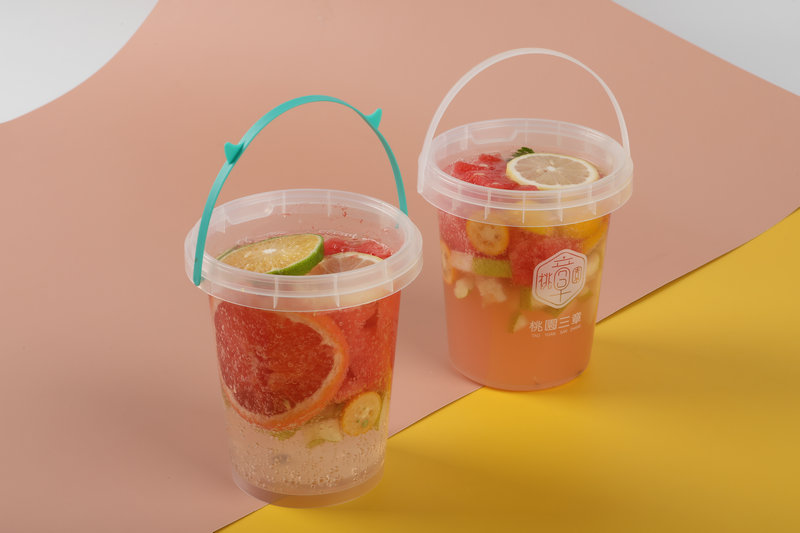 Portable milk tea plastic bucket - PT Best Packaging Technology
